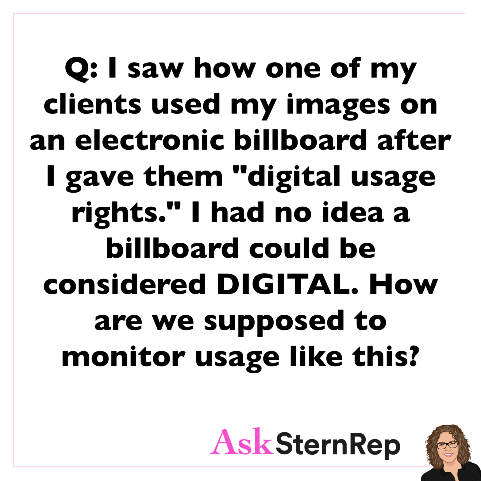 Digital Usage Rights And Billboards - AskSternRep